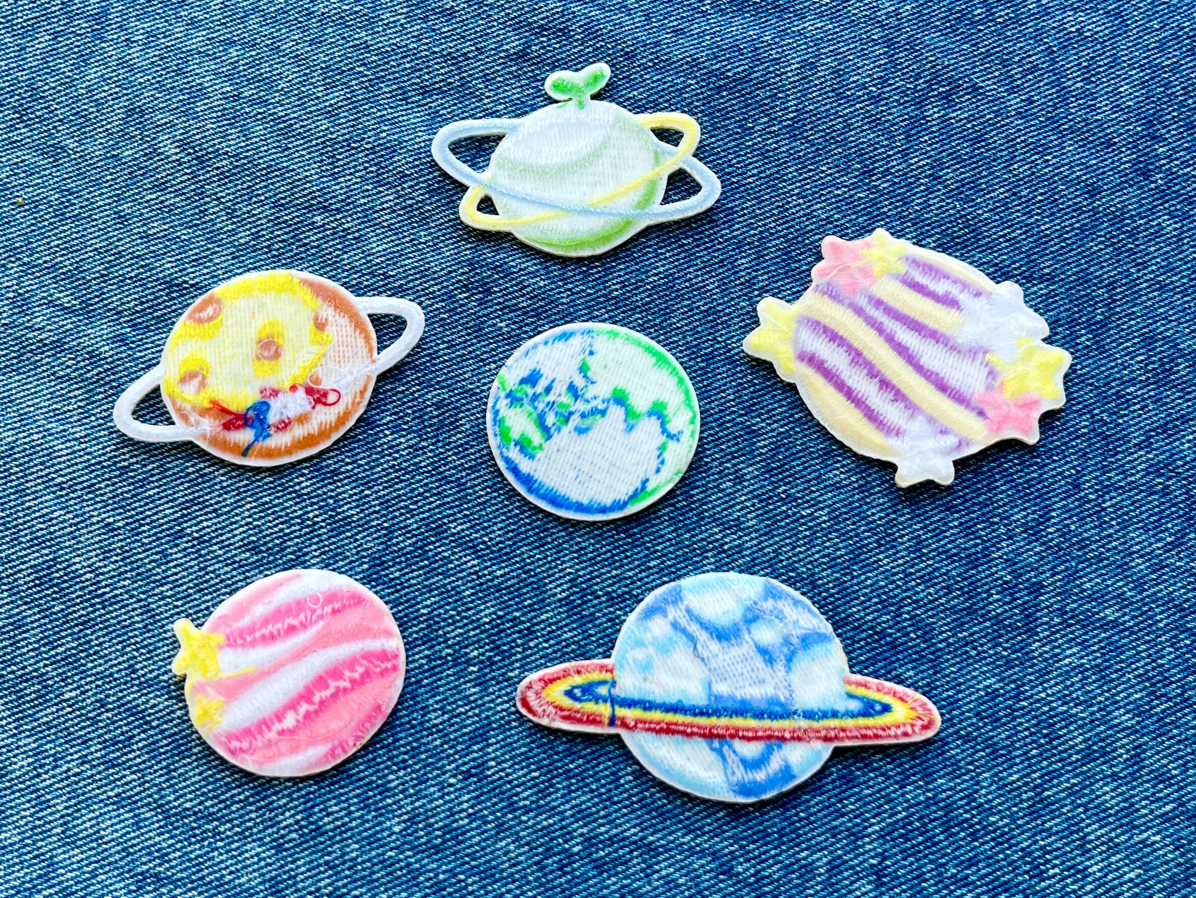 Planet Patches set of 6 Pieces, Planet Iron on Patches, Earth Iron on ...