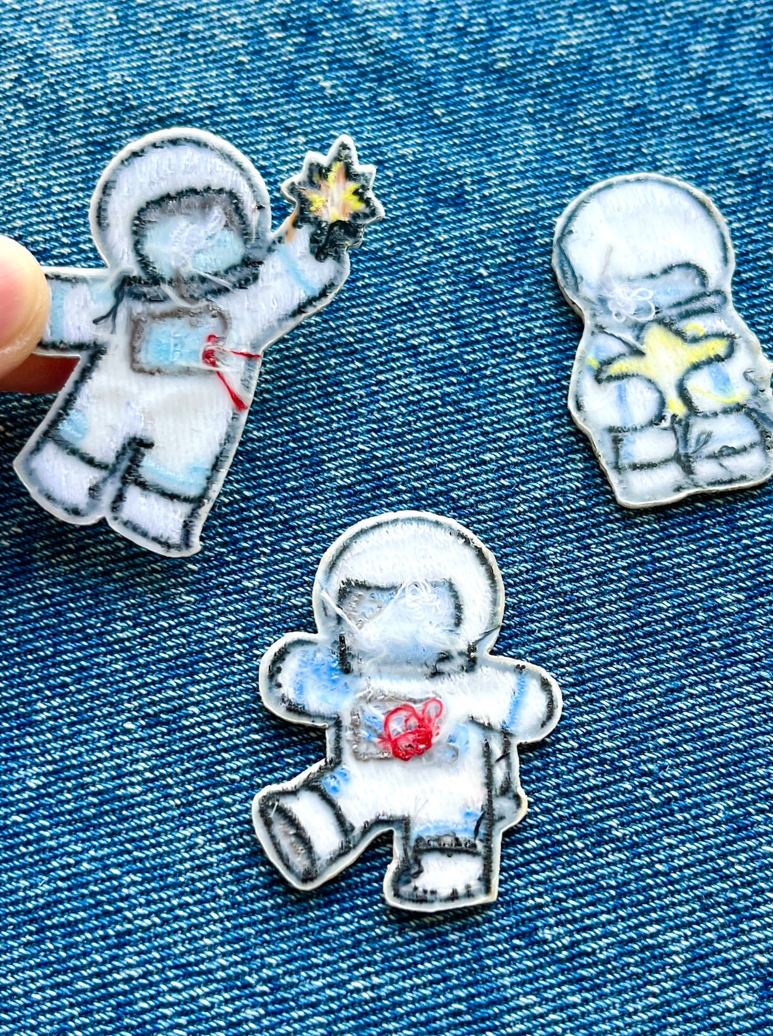 Astronaut With Star Patches set of 3 Pieces, Astronaut Iron on Patch ...