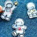 Astronaut With Star Patches set of 3 Pieces, Astronaut Iron on Patch ...