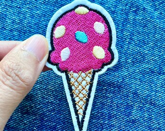 Choice of 1 Ice Cream Cone Patch Custom Made AP17 - Etsy