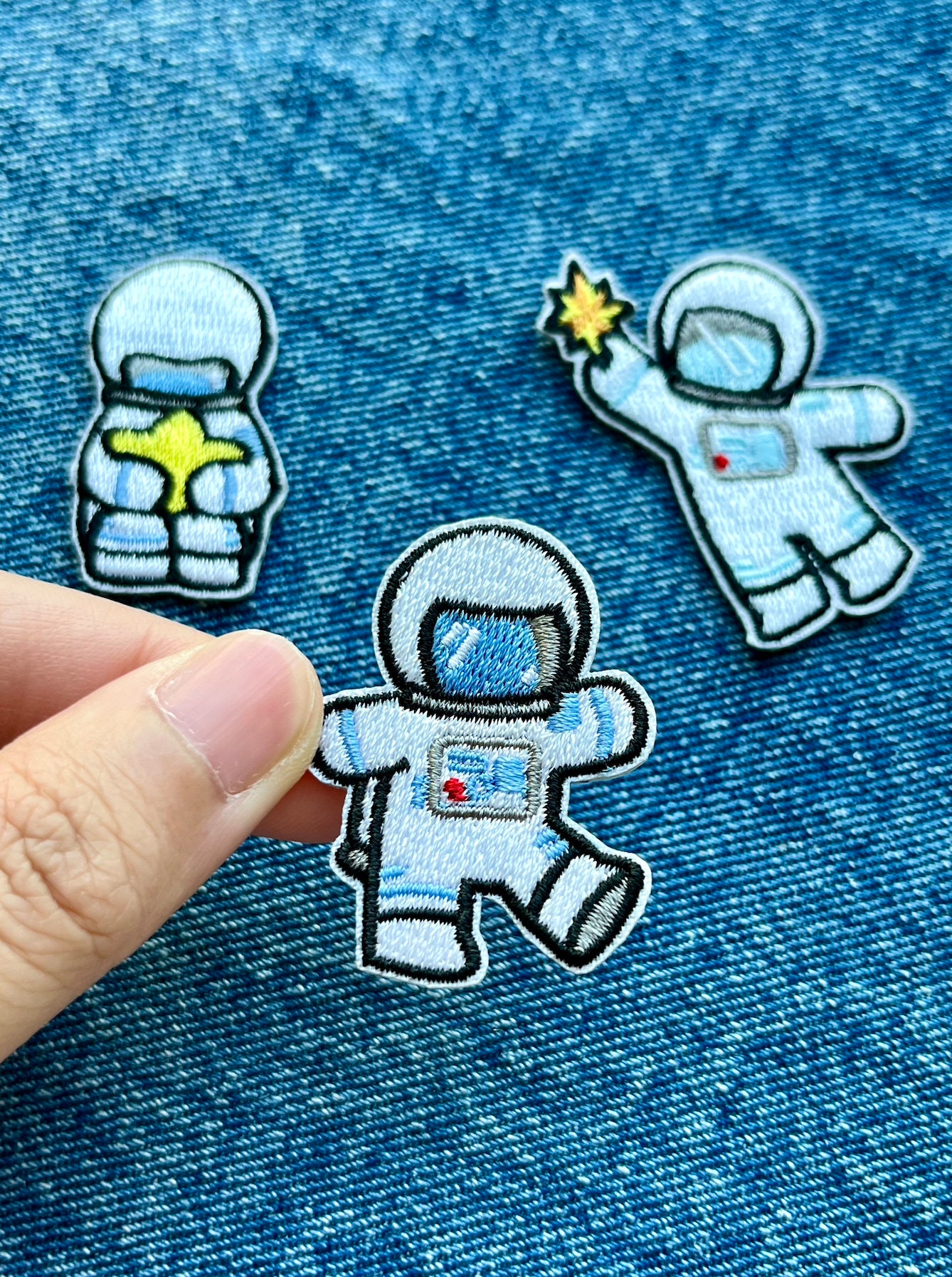 Astronaut With Star Patches set of 3 Pieces, Astronaut Iron on Patch ...