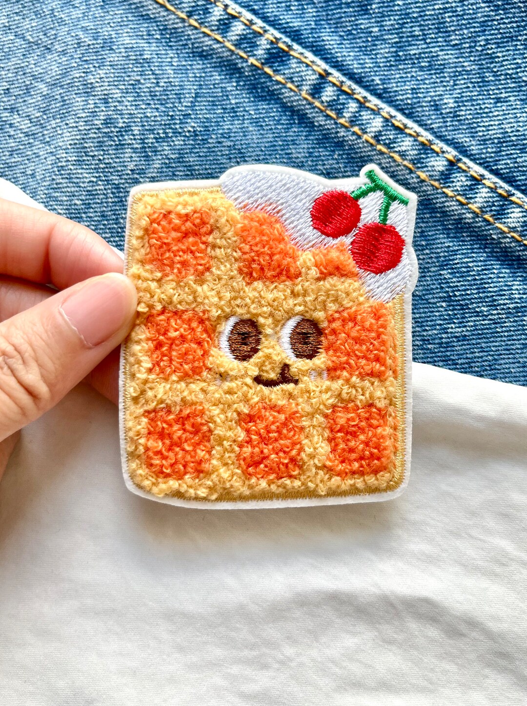 Waffle Patch, Embroidered Waffle Patches, Cute Patches, Breakfast ...