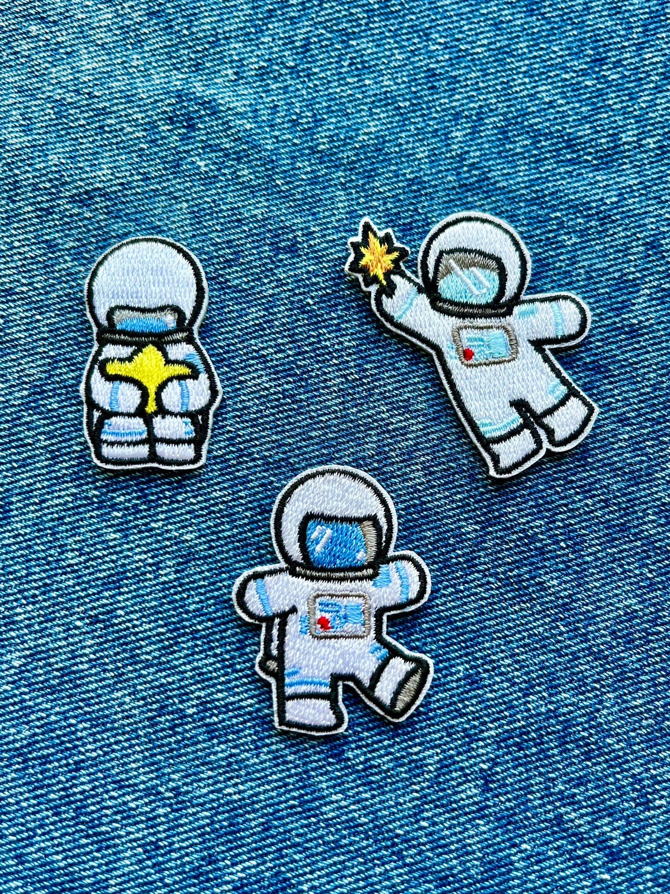 Astronaut With Star Patches set of 3 Pieces, Astronaut Iron on Patch ...
