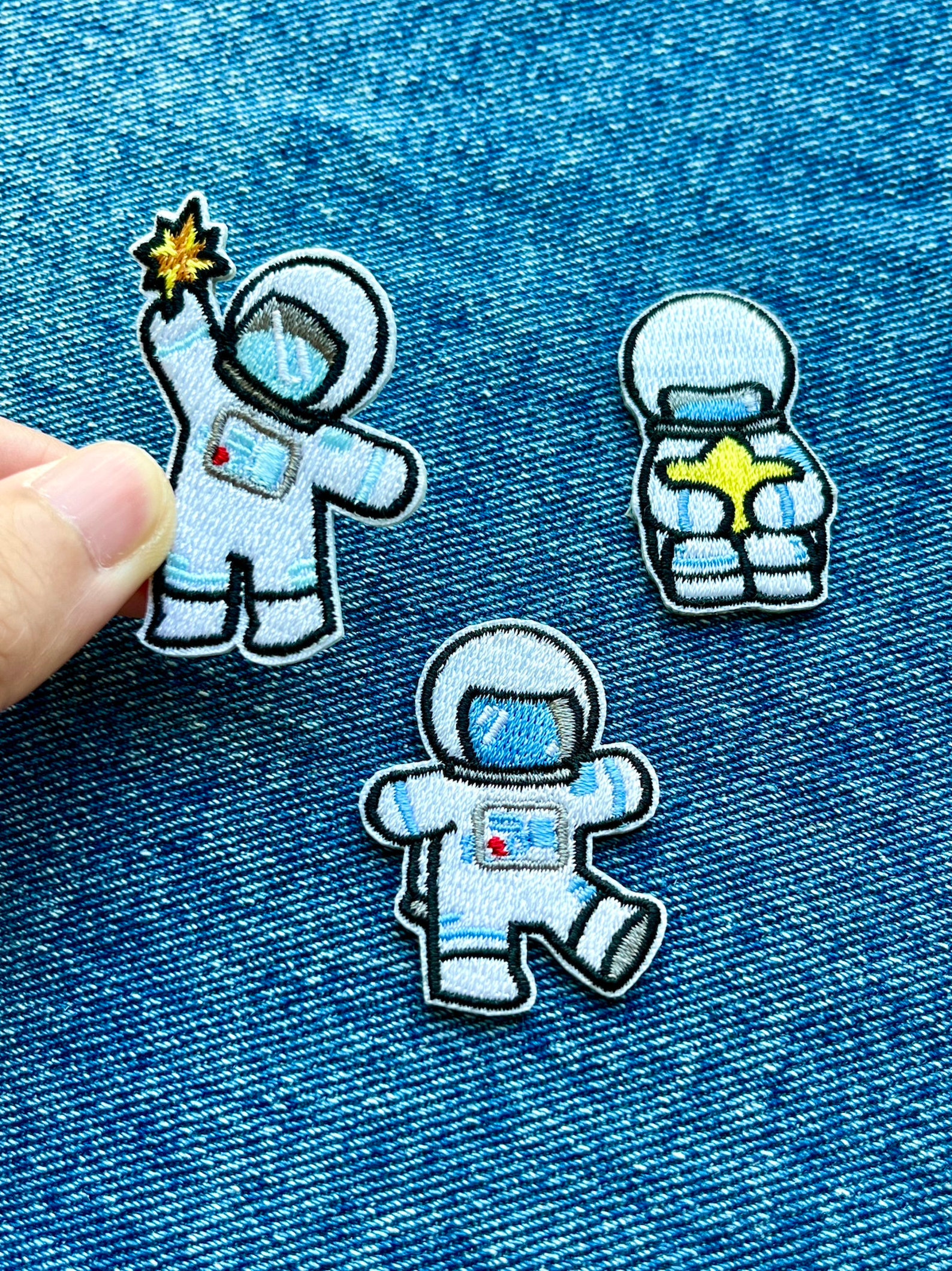 Astronaut With Star Patches set of 3 Pieces, Astronaut Iron on Patch ...