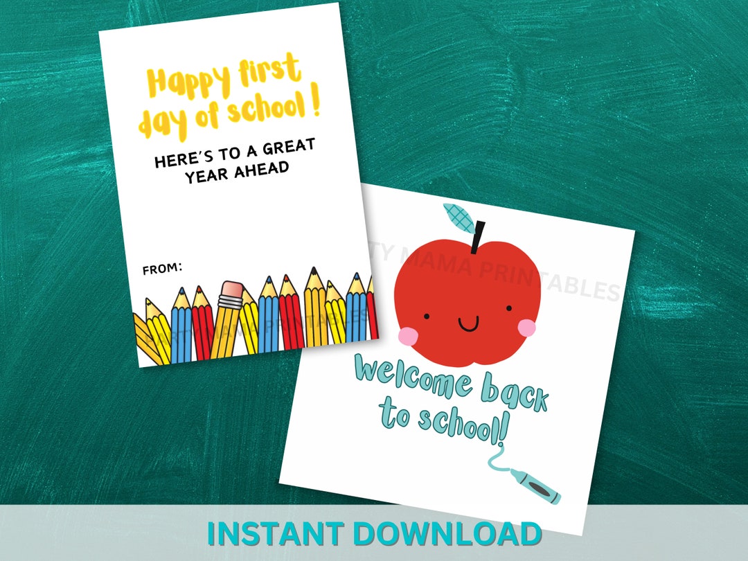 Printable Back to School Gift Tags, Welcome Back to School, Happy First ...