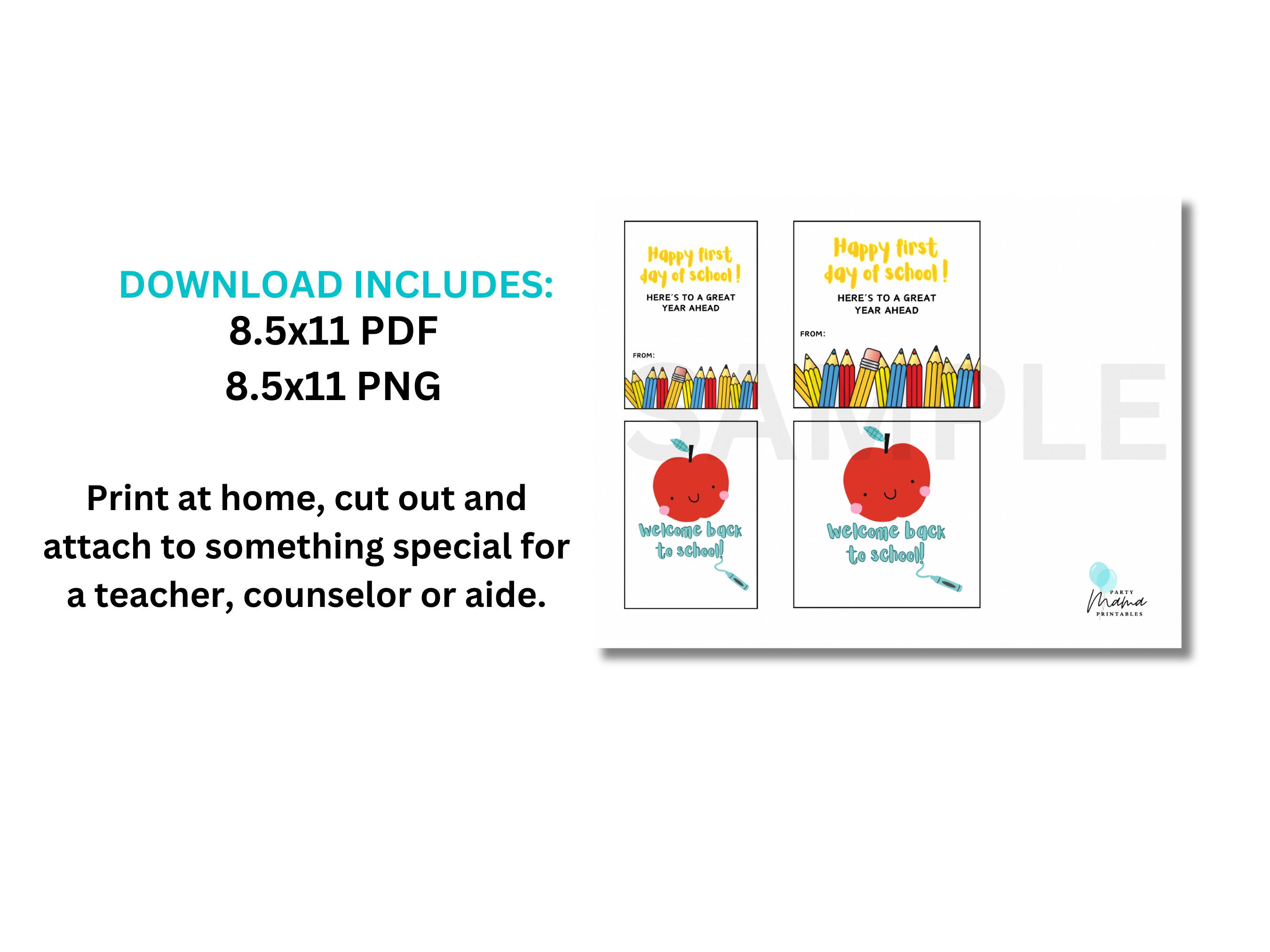 Printable Back to School Gift Tags, Welcome Back to School, Happy First ...