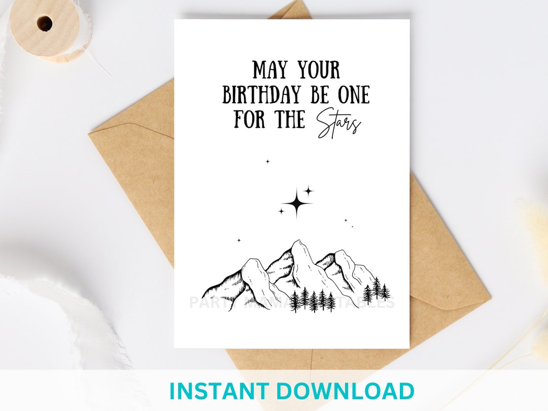 ACOTAR Birthday Card for Book Lover Velaris Birthday Card SJM Printable ...