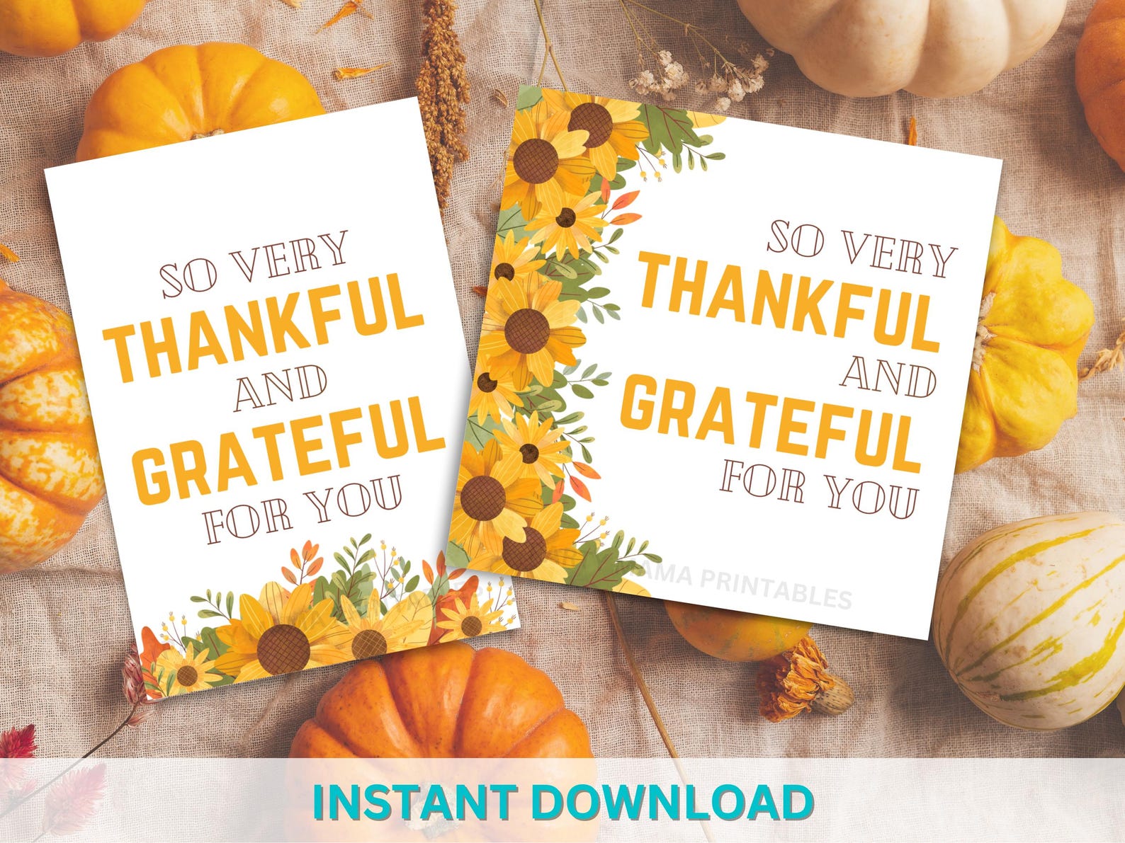 Printable Thankful Gift Tag Thanksgiving Tag Grateful for You Gift Tag ...