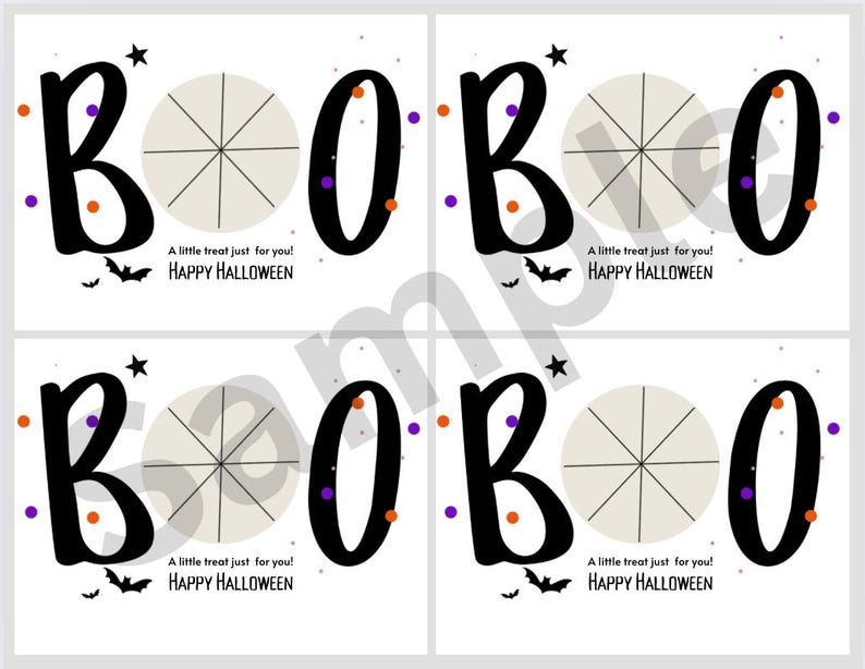 Halloween Playdough Favor Card: Printable Boo Design (instant Download ...