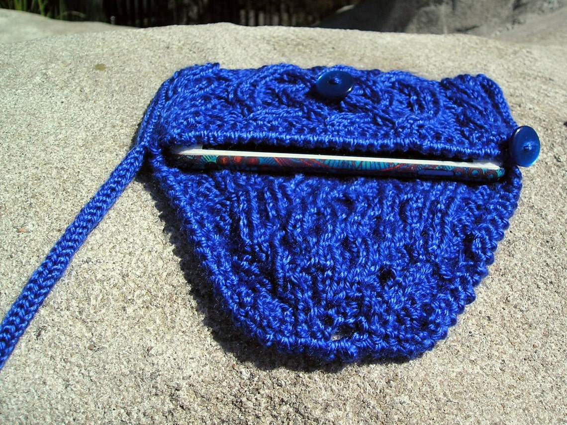 Knit Cell Phone Case Cable Knit Pattern ~ PDF Cable Knit Cozy ...