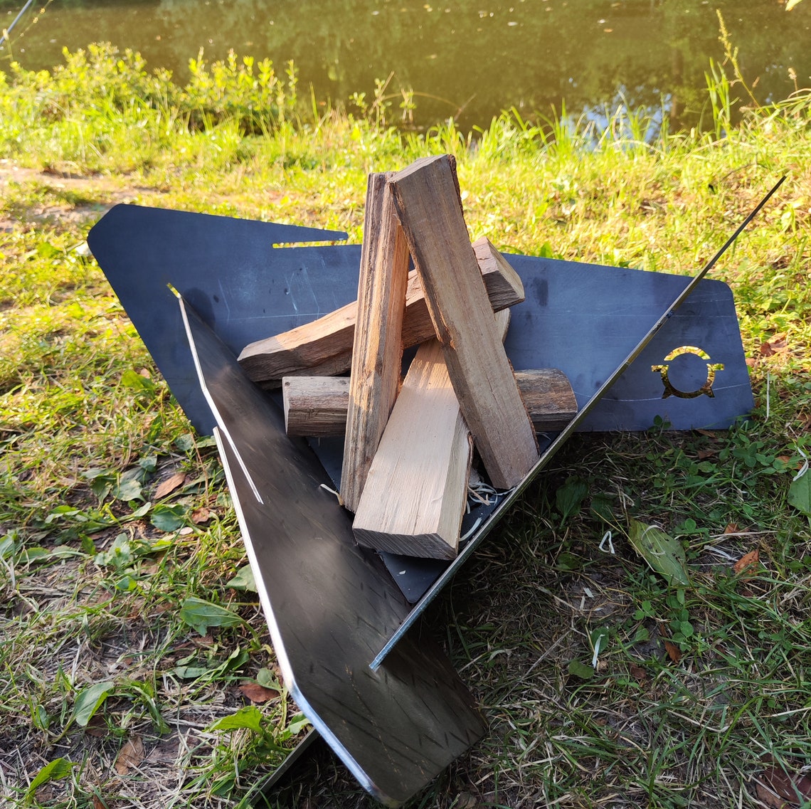 Portable Fire Pit Bowl Trapezoid Shape Fire Pit Camping Fire Pit - Etsy