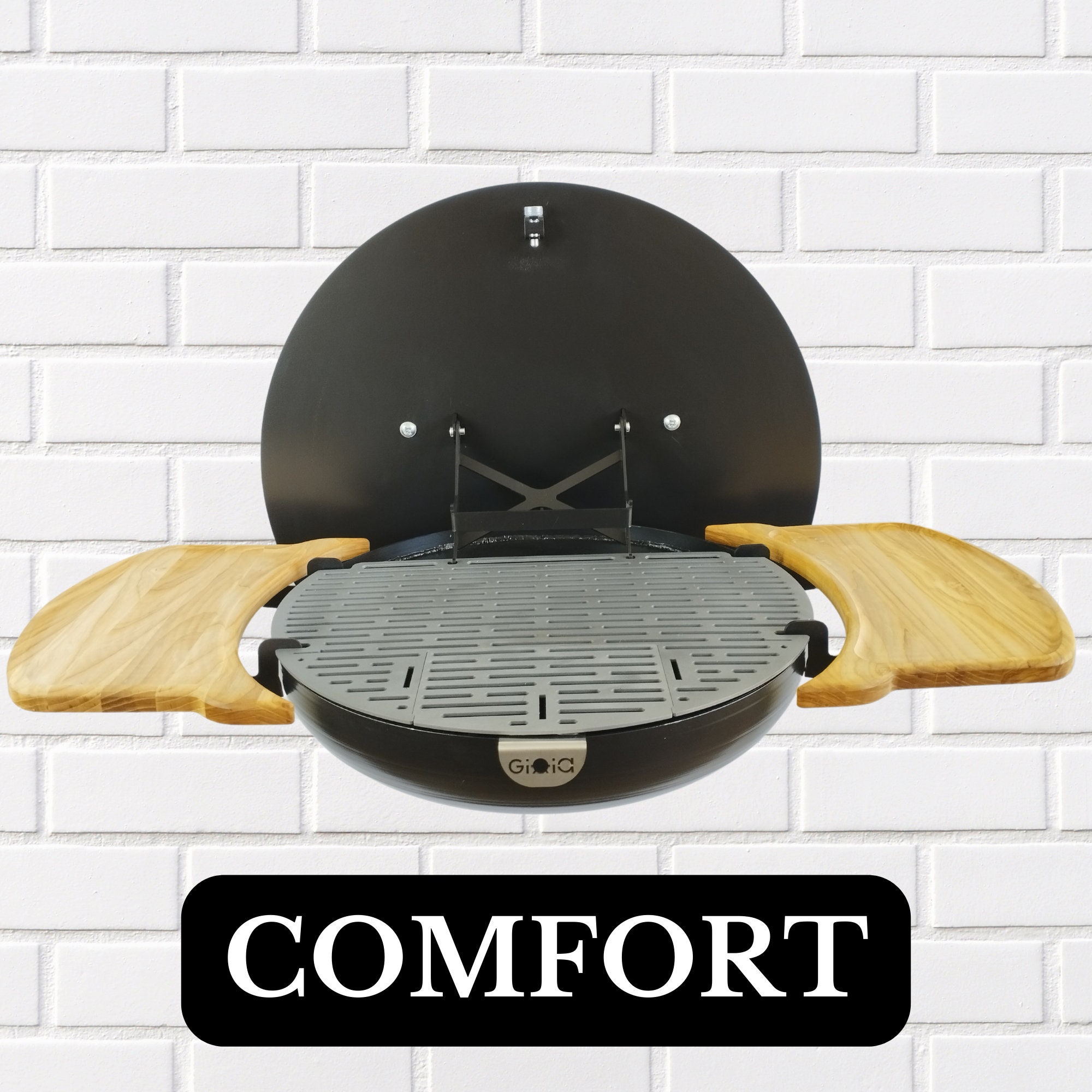 Wall Hanging Fire Pit Outdoor Wall BBQ Grill Fire Pit With Case Hanging ...