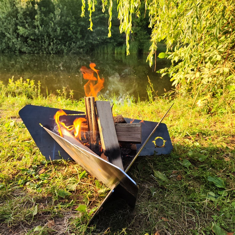 Portable Fire Pit Bowl Trapezoid Shape Fire Pit Camping Fire Pit - Etsy