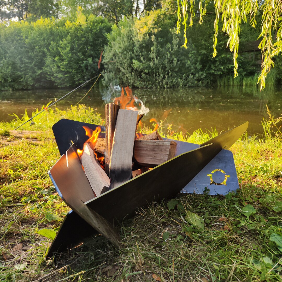 Portable Fire Pit Bowl Trapezoid Shape Fire Pit Camping Fire Pit - Etsy