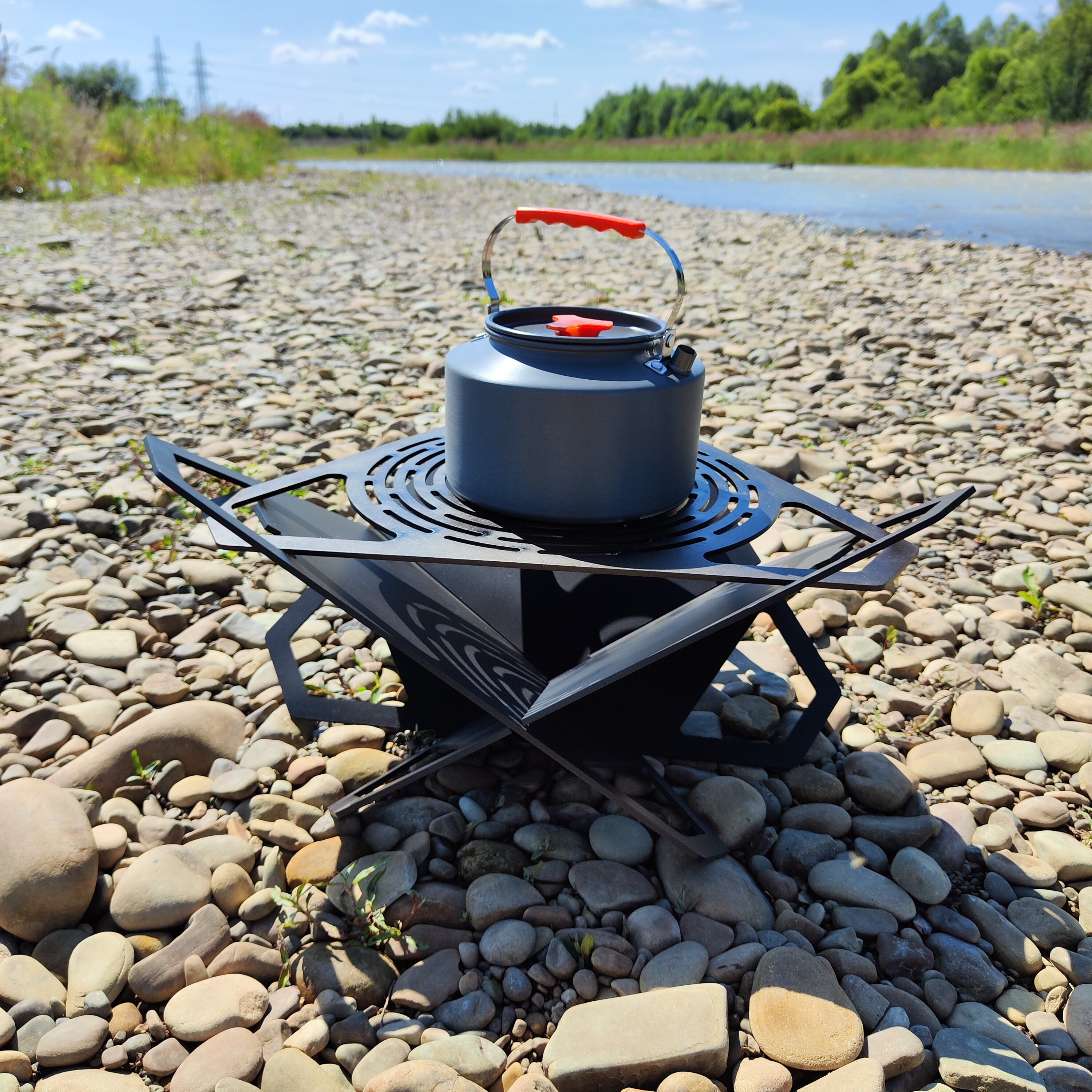 Triangular Fire Pit Camping Fire Pit Fire Pit BBQ Grill - Etsy