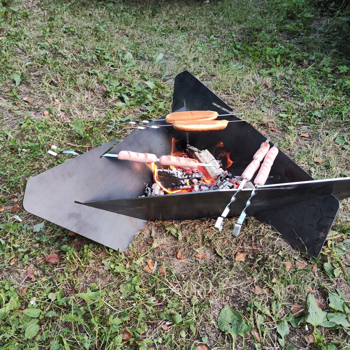 Portable Fire Pit Bowl Trapezoid Shape Fire Pit Camping Fire Pit - Etsy