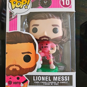 Lionel Messi Funko Pop Model Inter Miami with Green Support Base, Doll ...