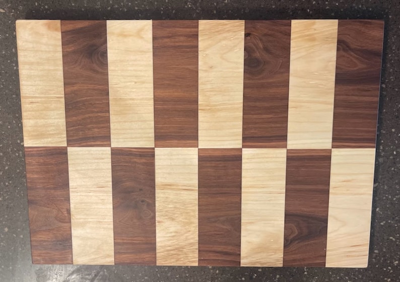 Walnut and Ambrosia Maple Checkerboard Pattern Charcuterie Board - Etsy