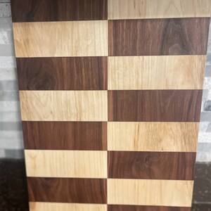 Walnut and Ambrosia Maple Checkerboard Pattern Charcuterie Board - Etsy
