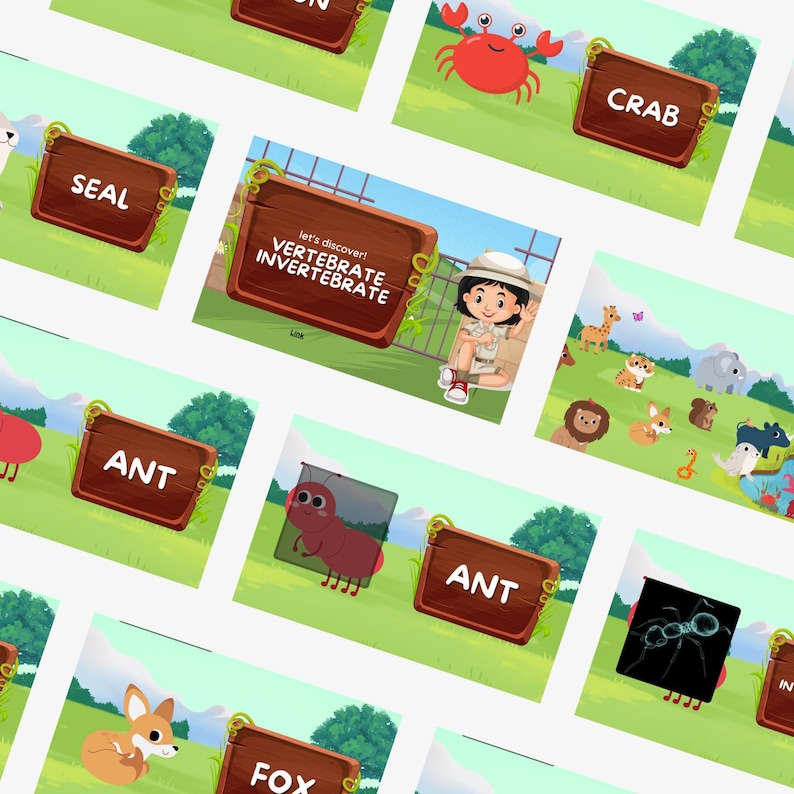 Vertebrate and Invertebrate - Printable Canva Presentation Template and ...