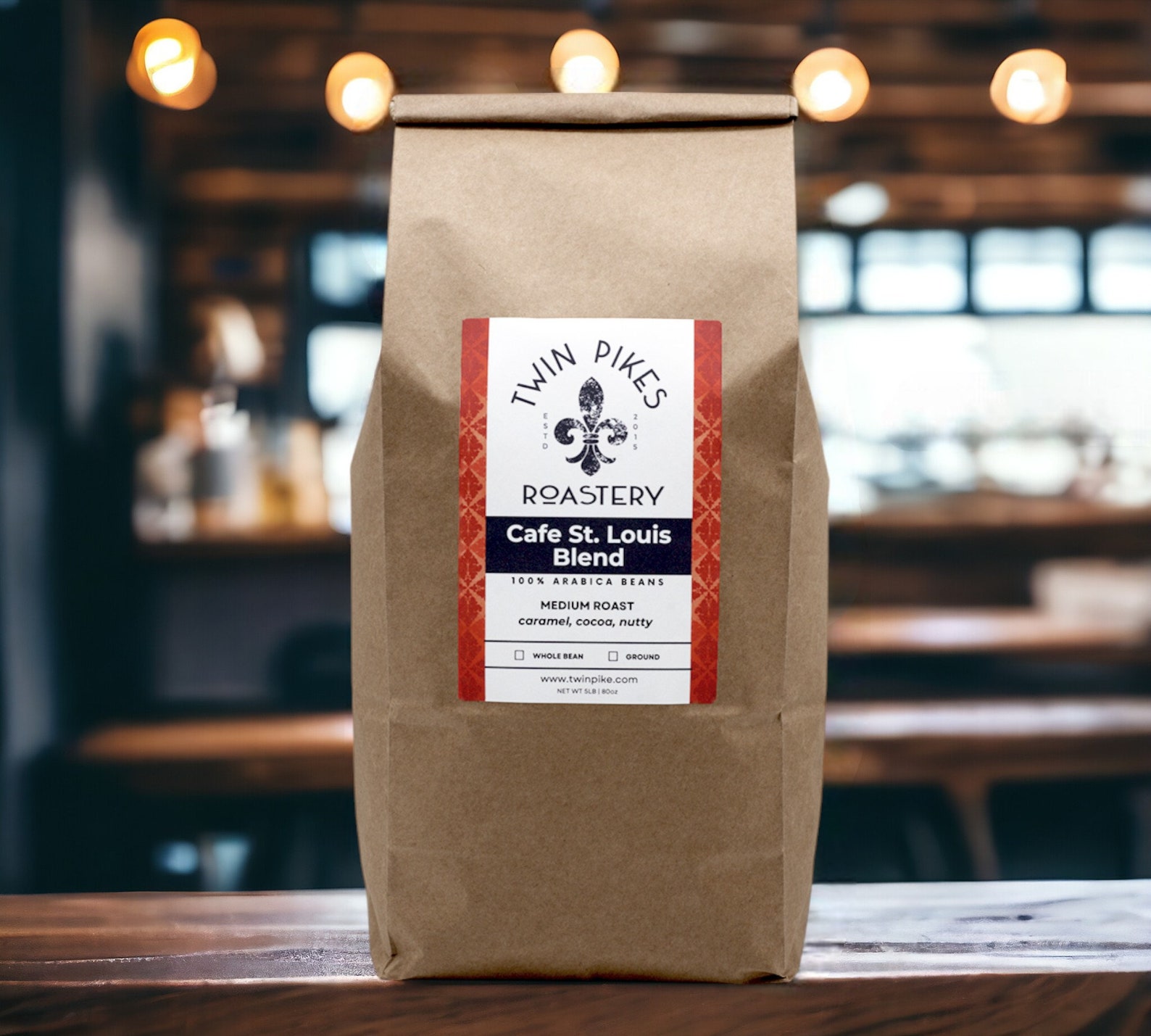 Cafe St. Louis Coffee Blend, Bulk 5lb, Whole Coffee Beans, Medium Roast ...