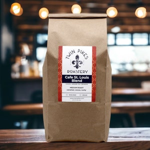 Cafe St. Louis Coffee Blend, Bulk 5lb, Whole Coffee Beans, Medium Roast ...