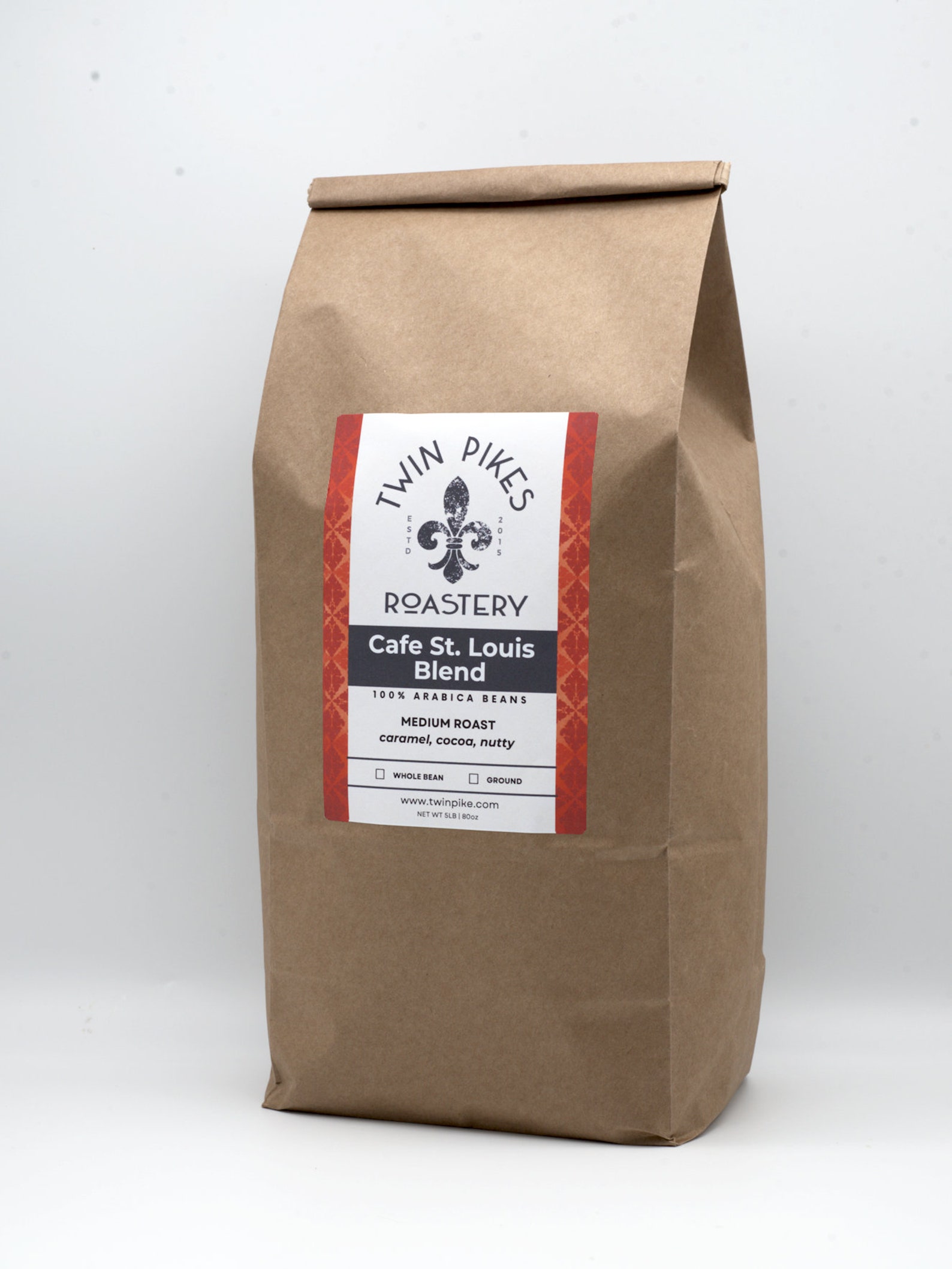 Cafe St. Louis Coffee Blend, Bulk 5lb, Whole Coffee Beans, Medium Roast ...