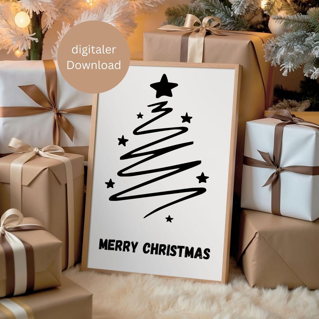 Poster Christmas merry Christmas, Art Print, Christmas Decoration ...