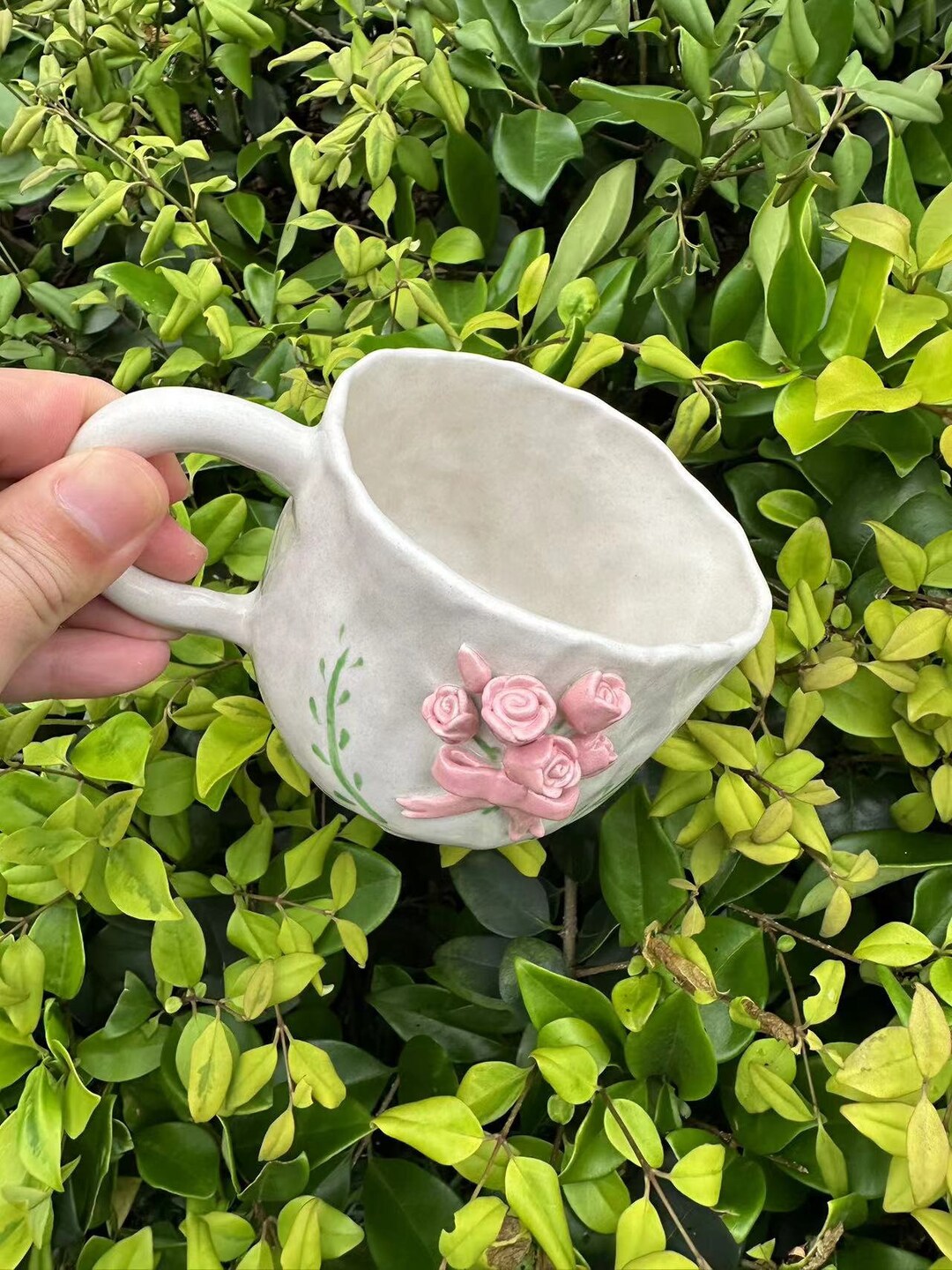 Pink Roses, Cute Ceramic Cups, Rose Cups, Ceramic Coffee Cups, Gifts ...