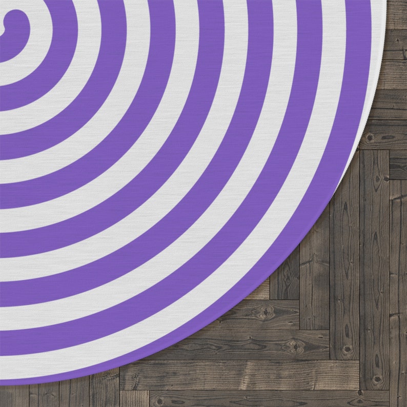 Purple Spiral Round Rug - Etsy