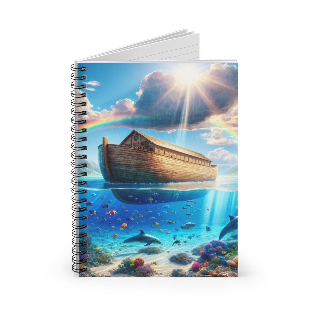 Noah's Ark Rainbow Bible Spiral Notebook 118 Pages - Etsy