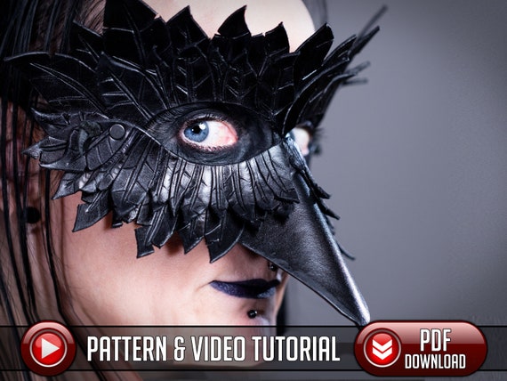 Leather Raven Mask Pattern / Bird Mask Pattern / Digital - Etsy