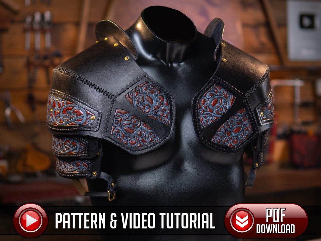 Shoulder Armor Pattern / Pauldron Pattern Viking Art Leather Armor PDF ...
