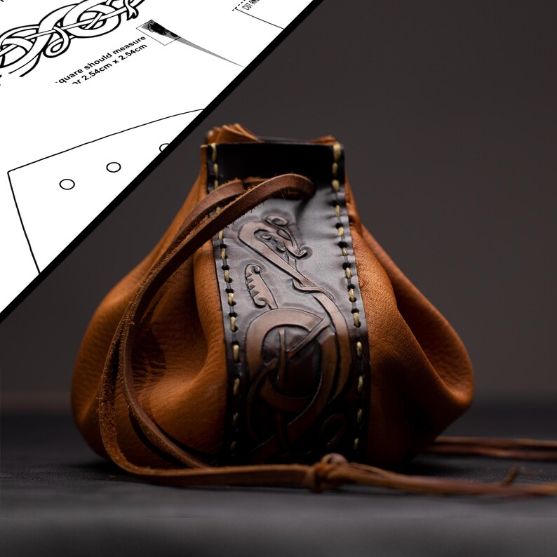 Leather Drawstring Pouch Pattern / Dice Pouch Pattern / Dice | Etsy