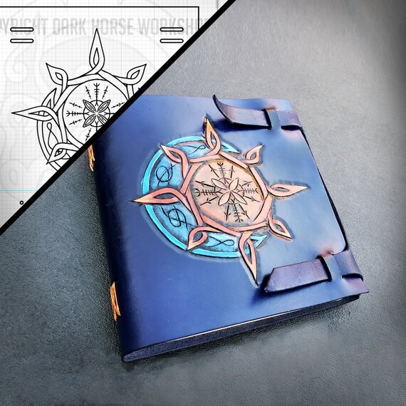Leather Book Pattern / Sun and Moon / Digital Download | Etsy