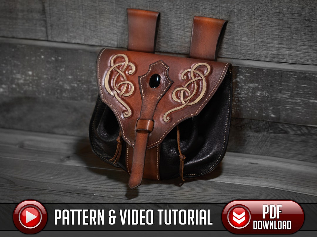Leather Medieval Pouch Pattern / Digtial Download / Knotwork - PDF ...