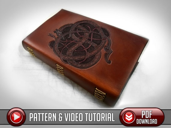Leather Book Pattern / Viking Serpent / Digital Download - Etsy