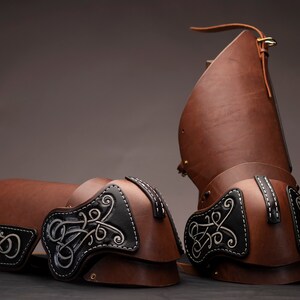 Leg Armor Pattern - Leather Armor - Viking Knotwork - PDF - SVG LASER ...