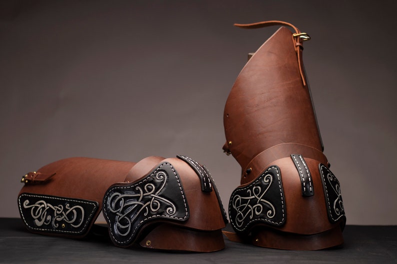 Leg Armor Pattern Leather Armor Viking Knotwork - Etsy