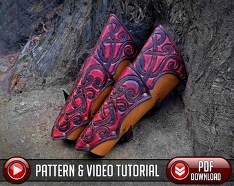 Leather Vambrace Pattern / Viking Knotwork / Digital Download | Etsy