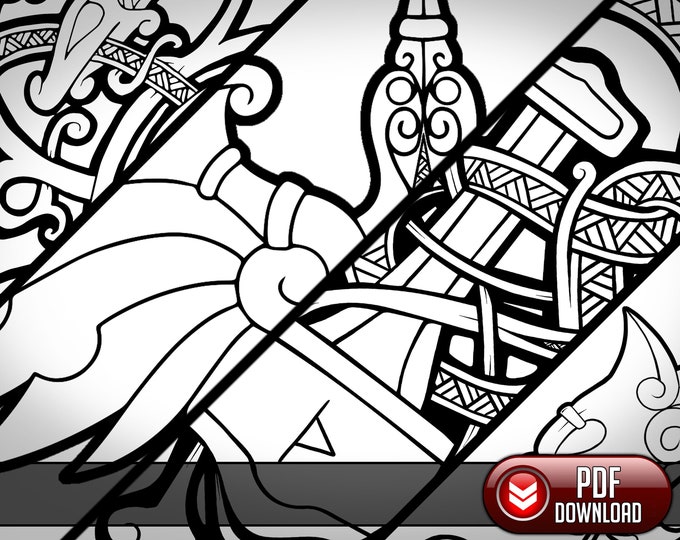 Leather Demi Gauntlet Pattern / Viking Knotwork / SCA / LARP - Etsy