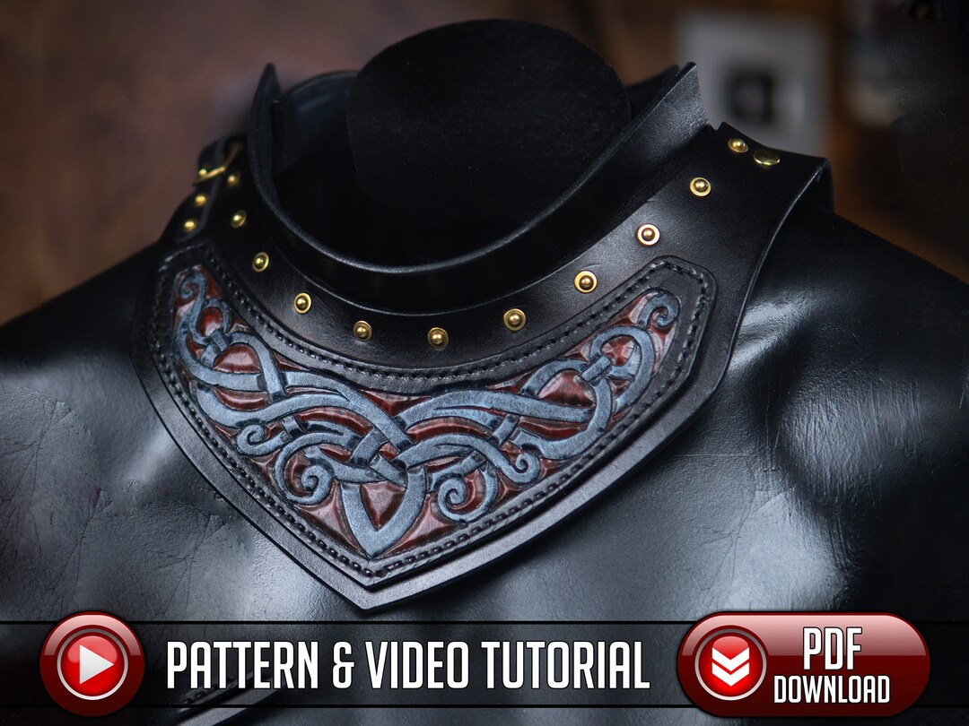 Gorget Armor Pattern / Neck Armor Viking Art Leather Armor PDF SVG ...