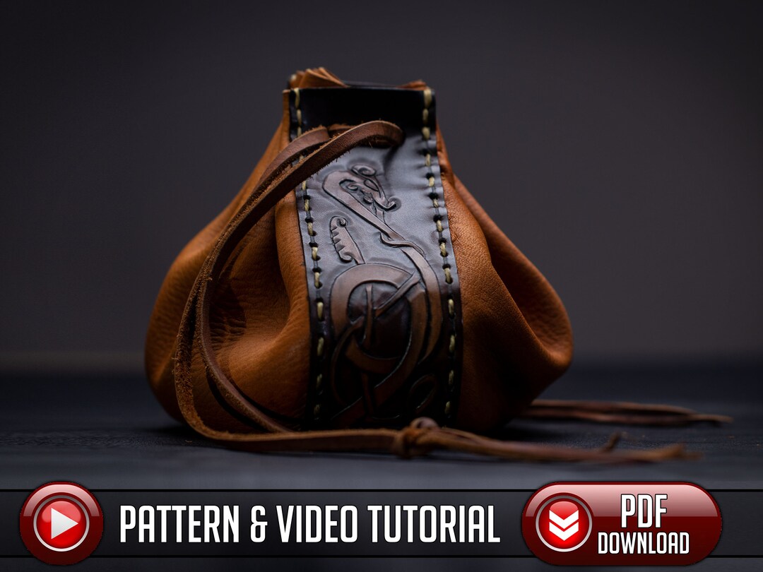 Leather Drawstring Pouch Pattern / Dice Pouch Pattern / Dice Bag ...