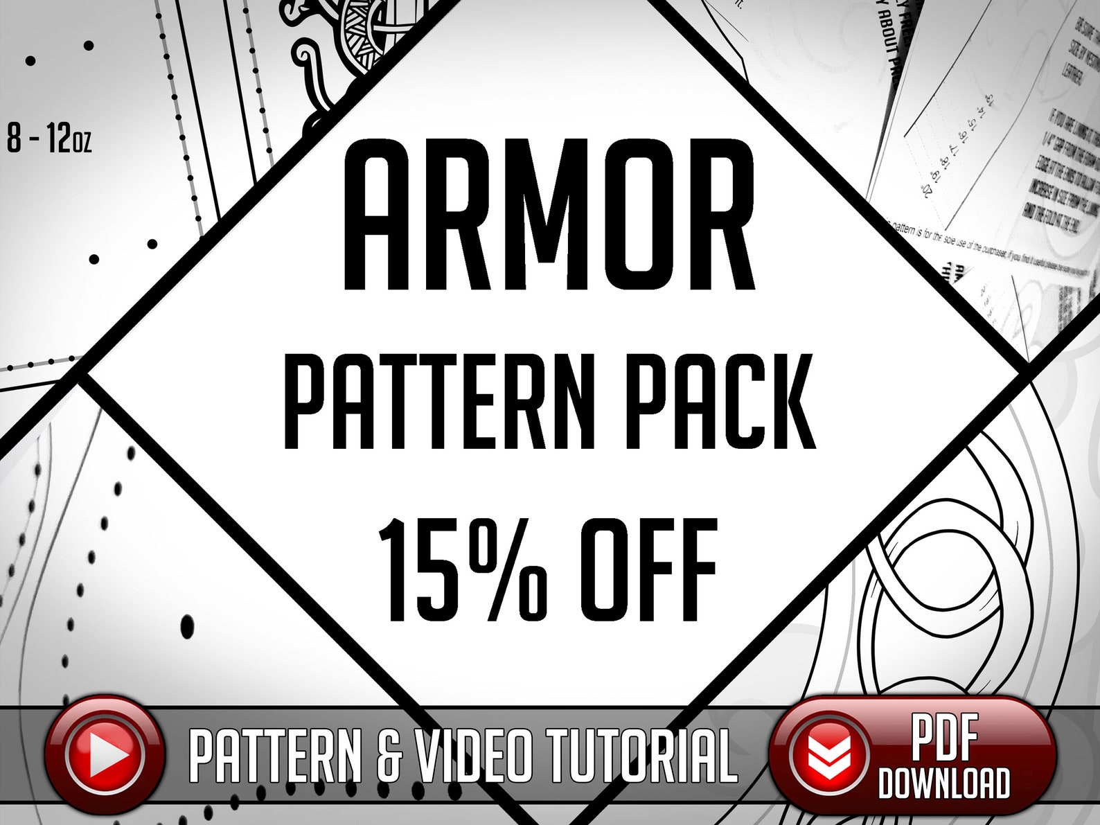 Leather Armor Pattern Pack - / SCA / Larp / Costume - 15% off - PDF ...