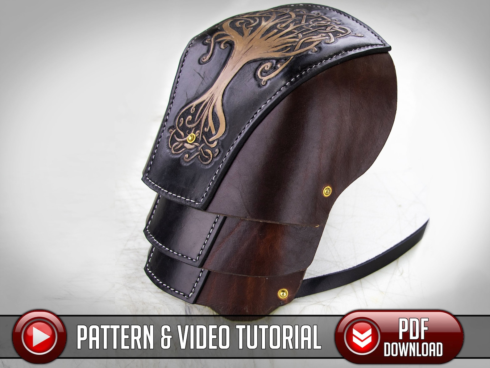 Shoulder Armor Pattern / SCA / LARP / Costume With Yggdrasil - Etsy