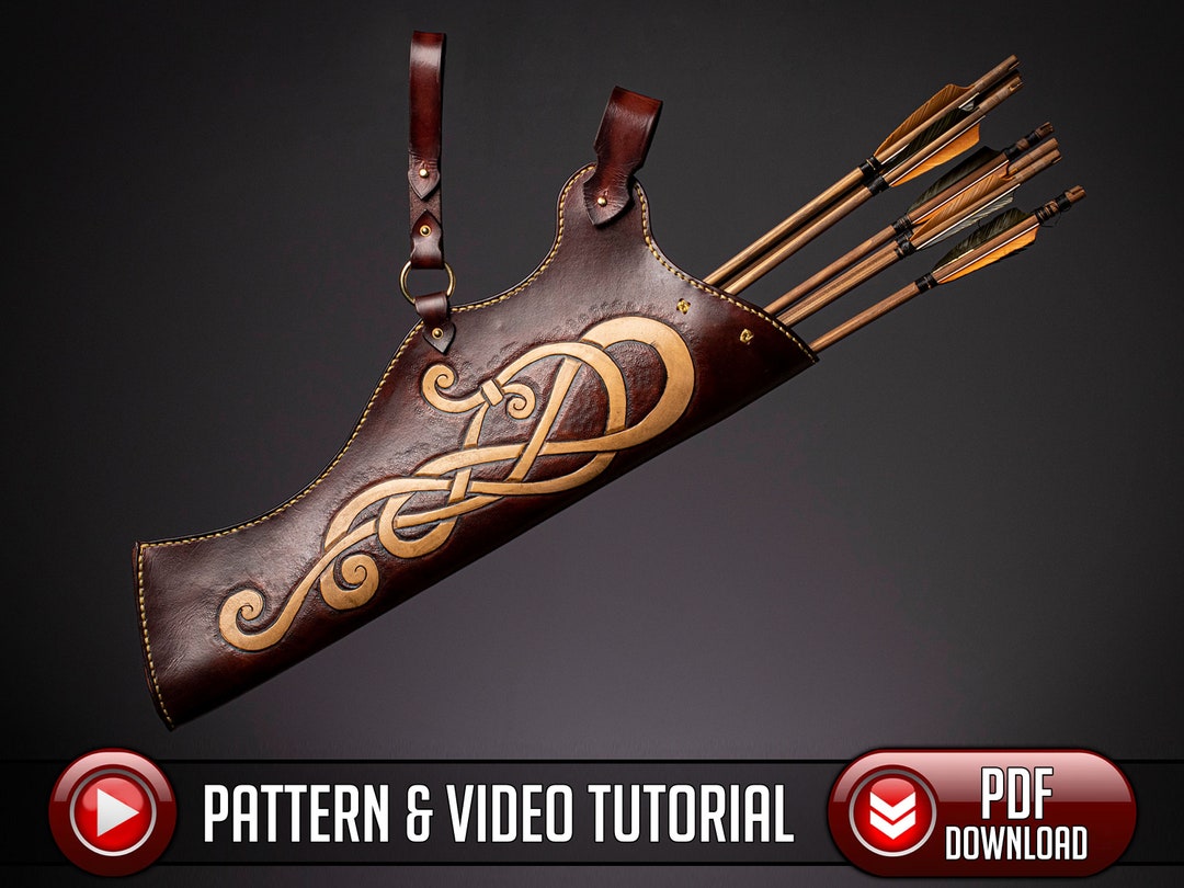 Leather Quiver Pattern / Belt Quiver / Viking Knotwork - PDF - SVG ...