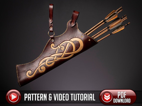 Leather Quiver Pattern / Belt Quiver / Viking Knotwork - Etsy