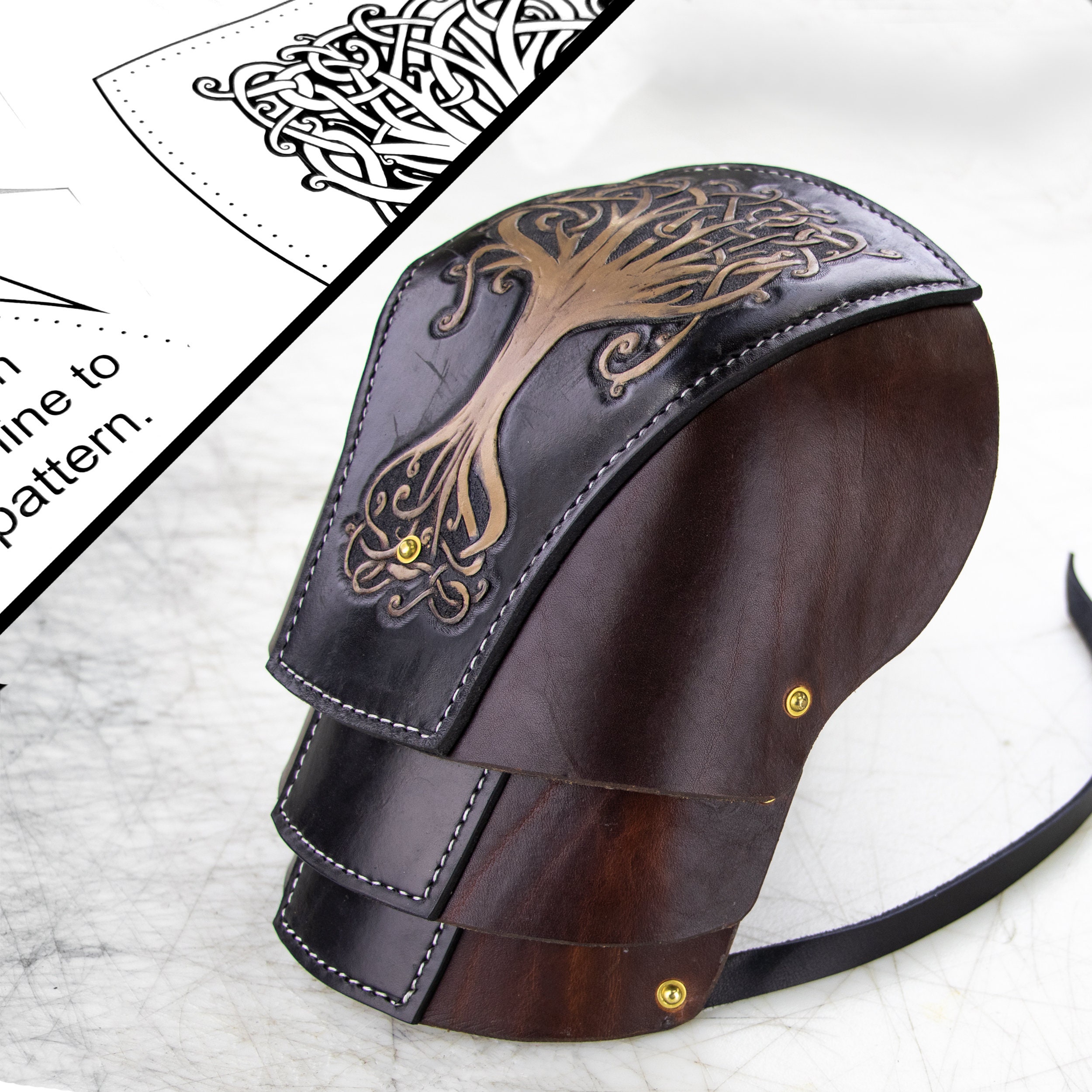 Shoulder Armor Pattern / SCA / LARP / Costume With Yggdrasil | Etsy