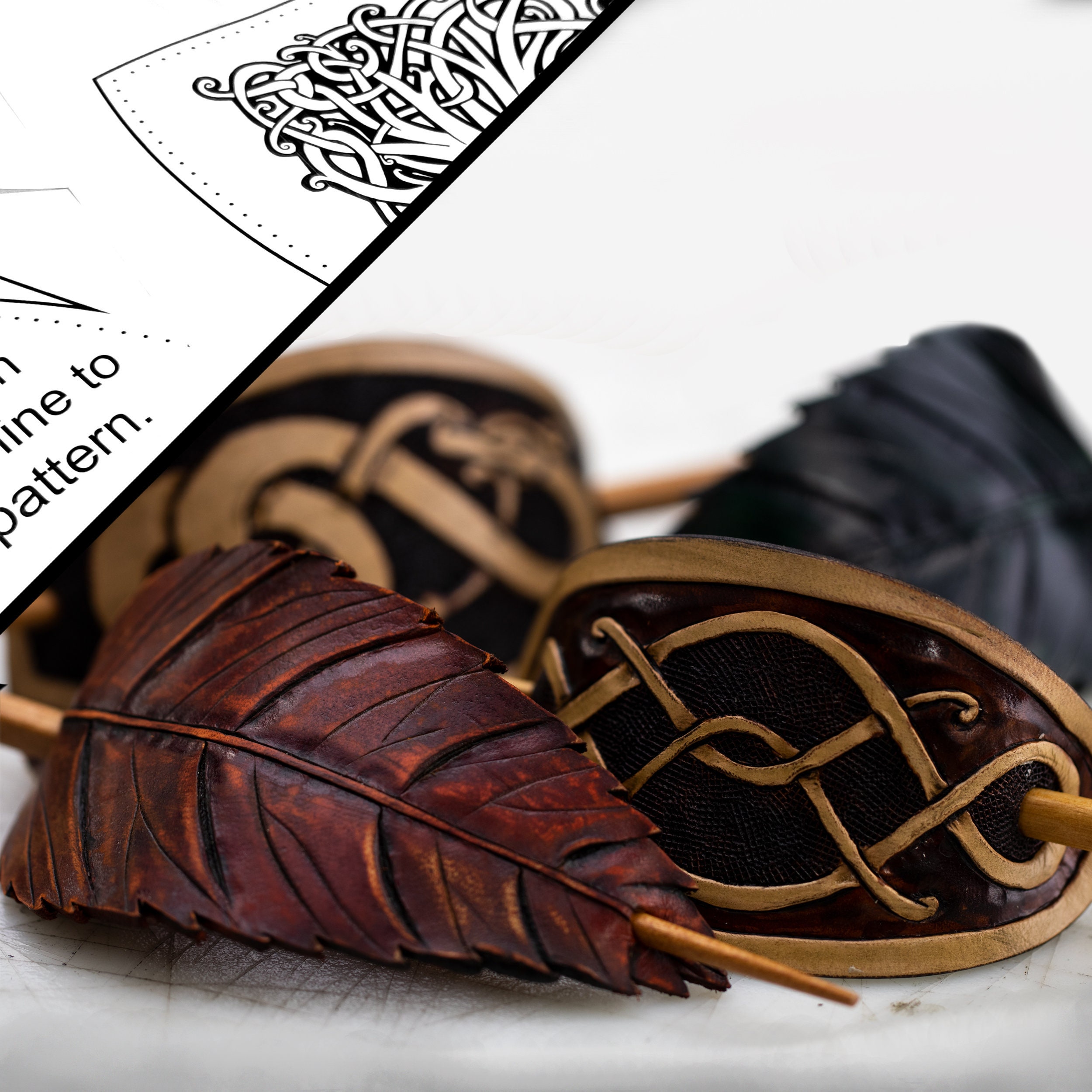 Sewing & Fiber Craft Supplies & Tools Leather Hairslider Pattern ...