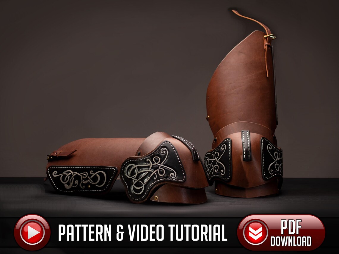 Leg Armor Pattern Leather Armor Viking Knotwork - Etsy